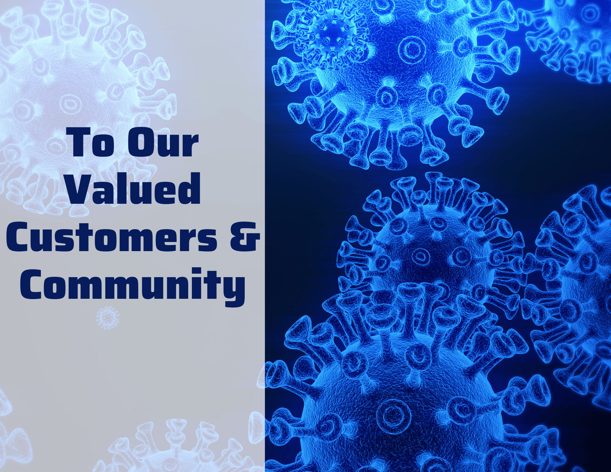 To Our Valued Customers and Community - MH Equipment